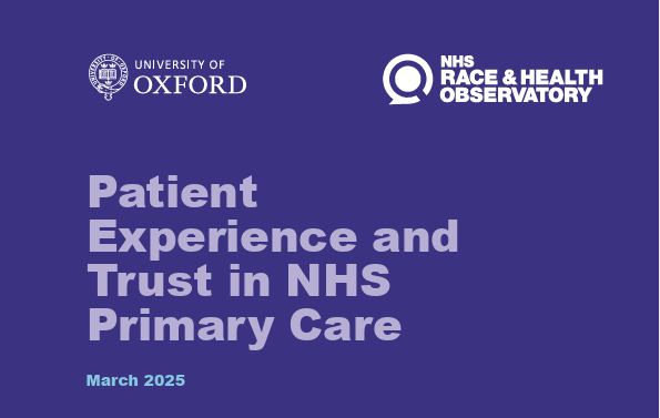 New NHS Race and Health Observatory report reveals discrimination and ...